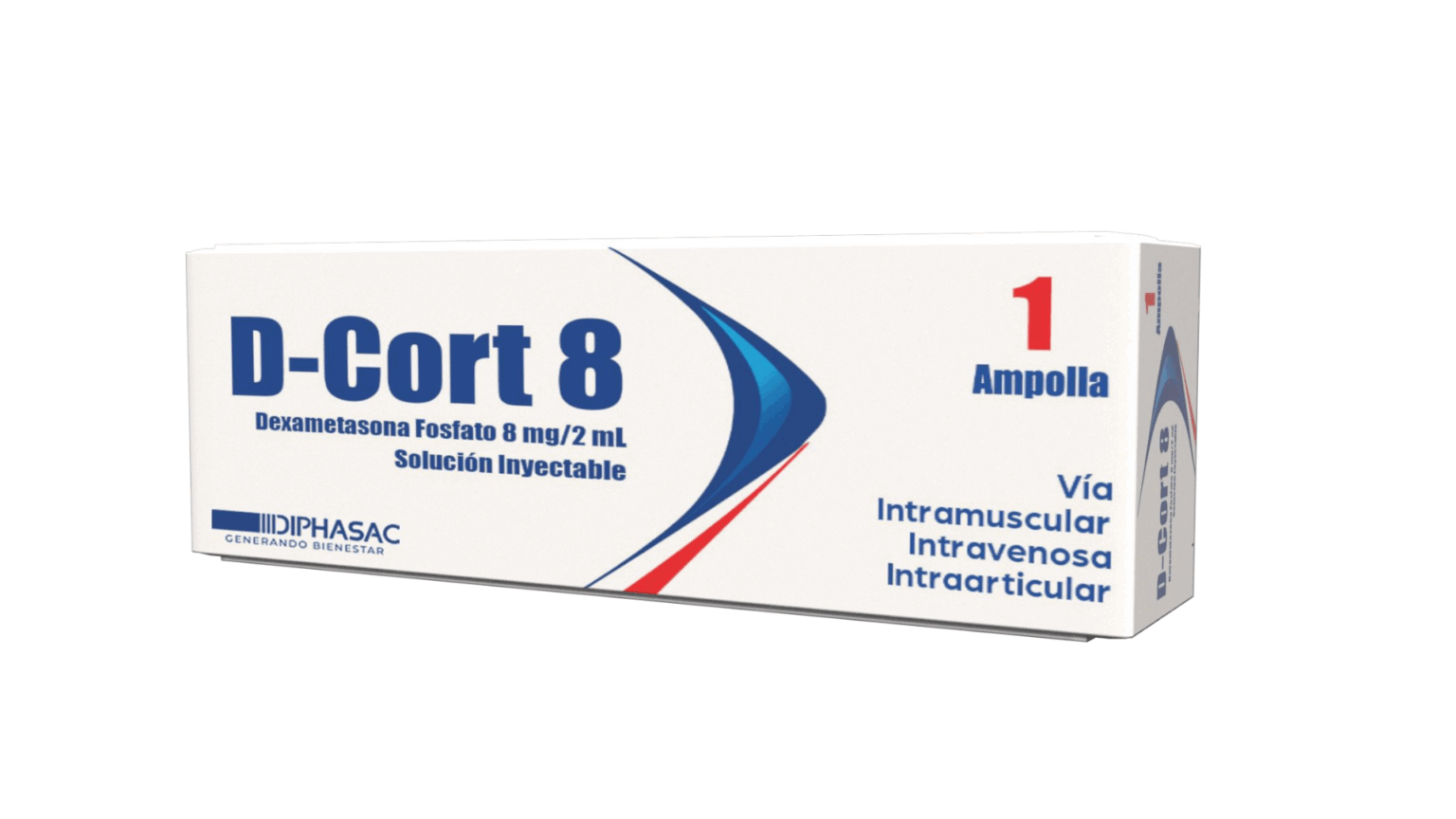 D-Cort 8 (Dexametasona Fosfato 8mg/2ml) – Sol. Inyectable x 1