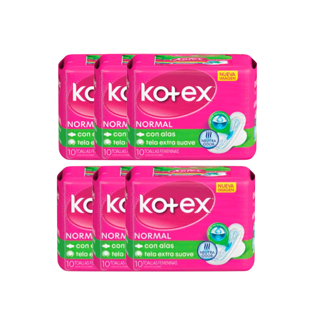 Kotex Normal - Pack x6 Paquetes (10un c/u) (B) - Farmacenter