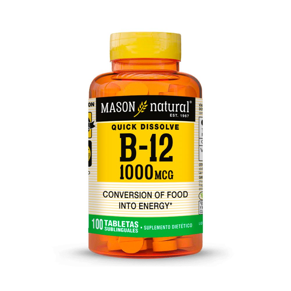 Vitamina B12 1000mcg mason 100 tabletas subling. - Farmacenter